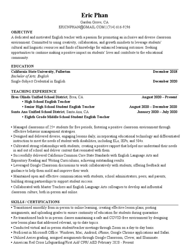 Resume 2023 | PDF | Teachers | Educational Technology