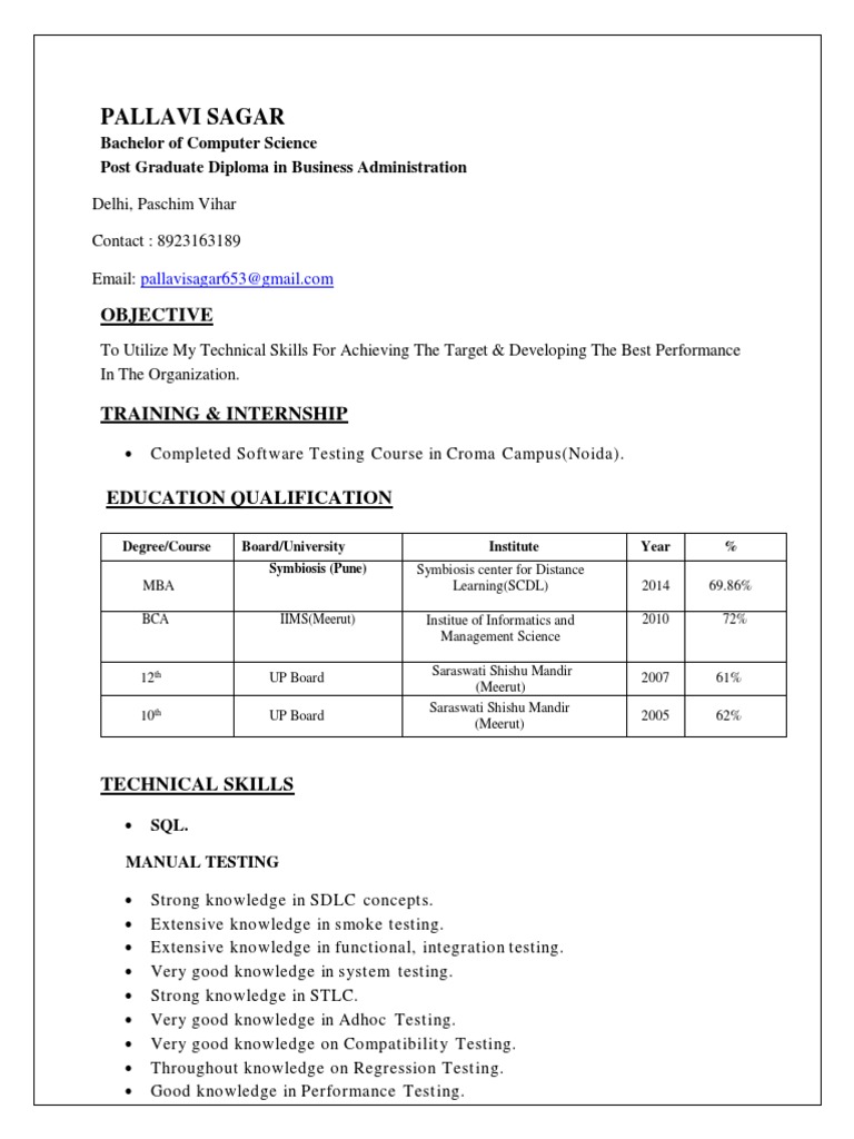 Pallavi Sagar: Objective | PDF | Software Development Process | Scrum (Software Development)