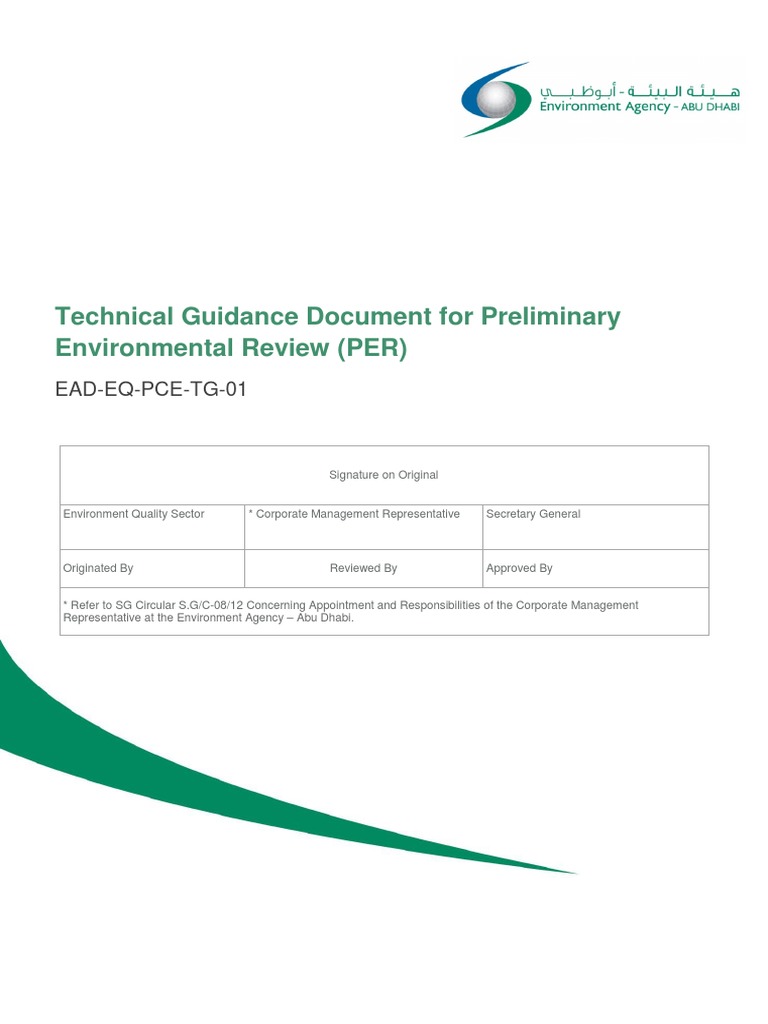 Preliminary Environmental Review Guide | PDF | Environmental Impact ...