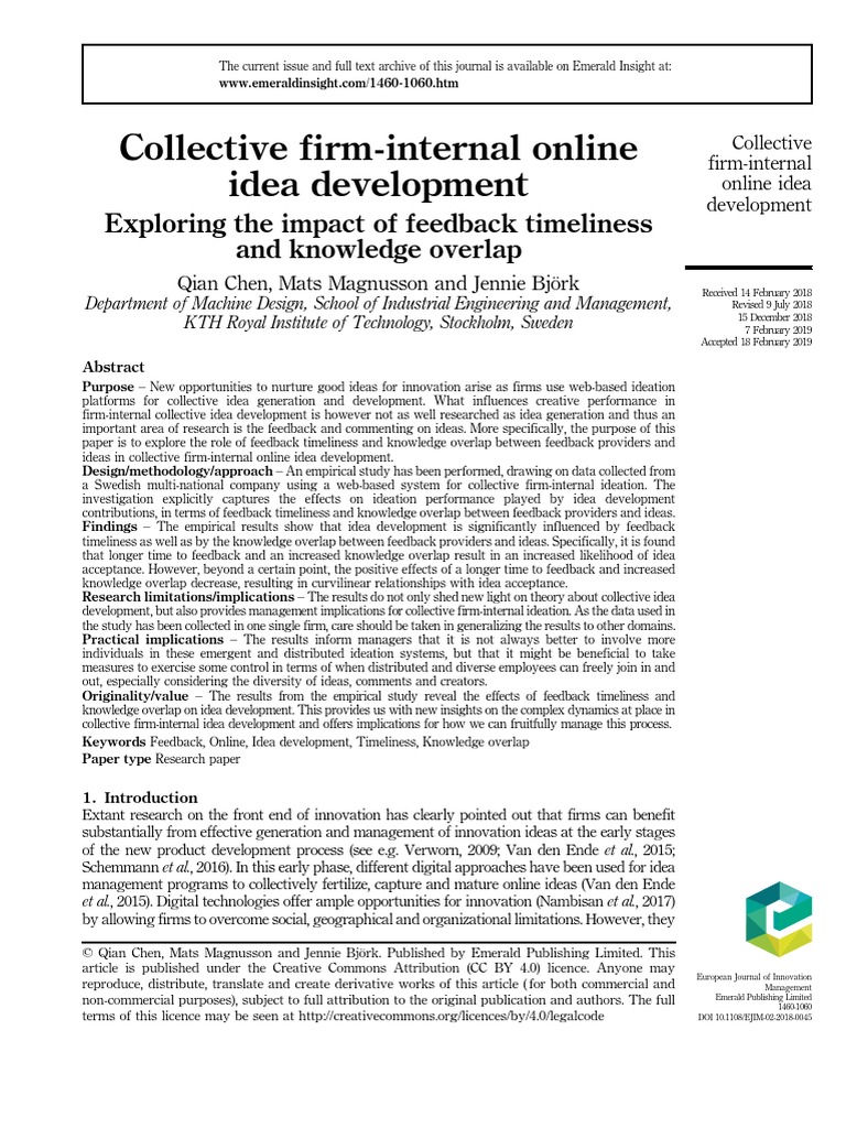 10 1108 - Ejim 02 2018 0045 | PDF | Innovation | Creativity