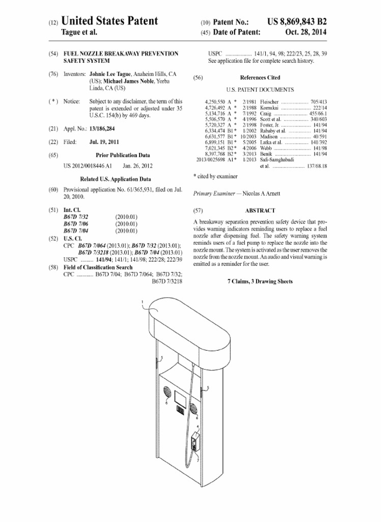 Fuel Nozzle Breakaway Prevention Safety System | PDF