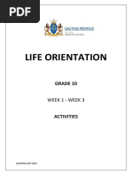 Life Orientation - Grade 8 Lesson Plans Term 2 | PDF | Learning Styles ...
