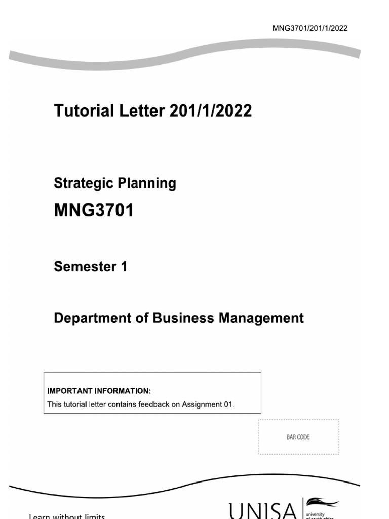 Tutorial Letter 201 - mng3701 | PDF | Informática