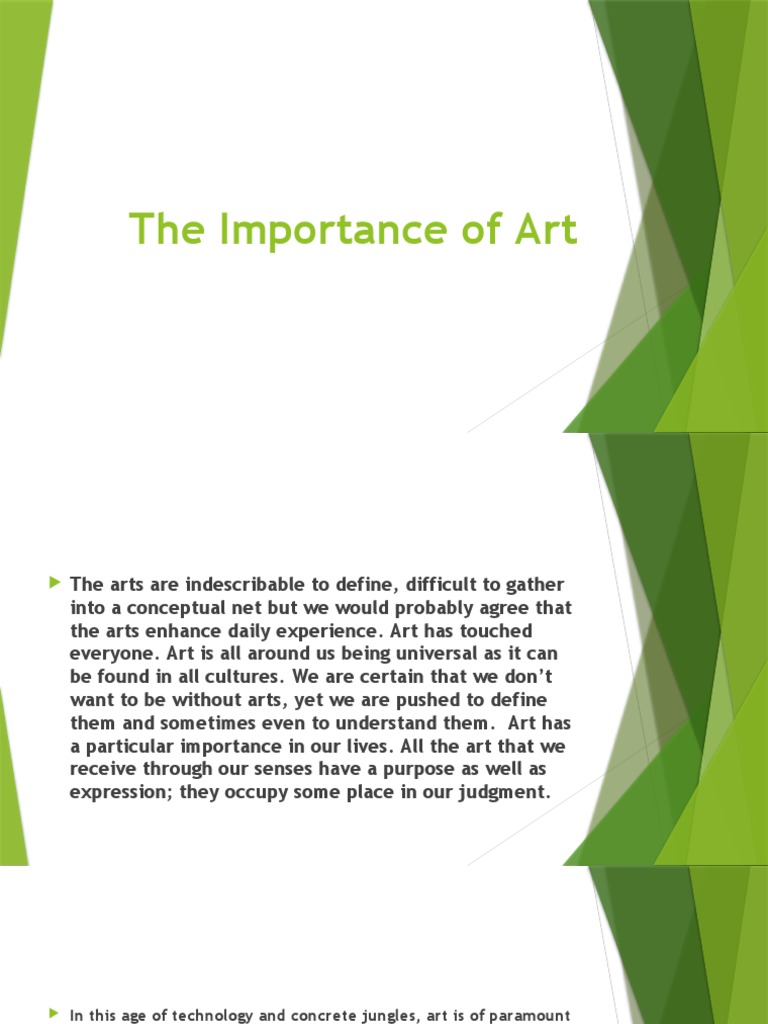 Significance and Functions of Art | PDF | The Arts | Aesthetics