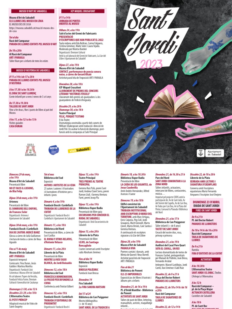 Programa Sant Jordi 2023 de Sabadell | PDF