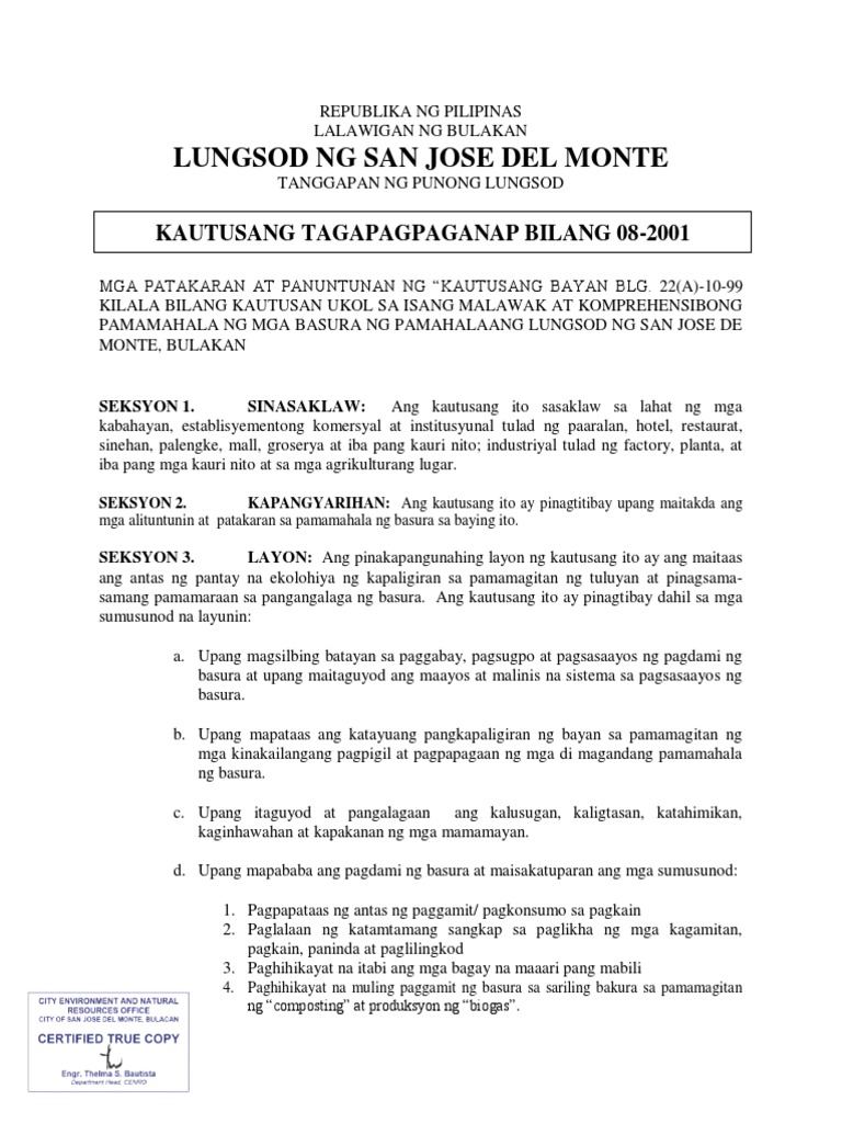 KAUTUSANG-TAGAPAGPAGANAP-BLG-08-2001-22A-10-99 (2) | PDF