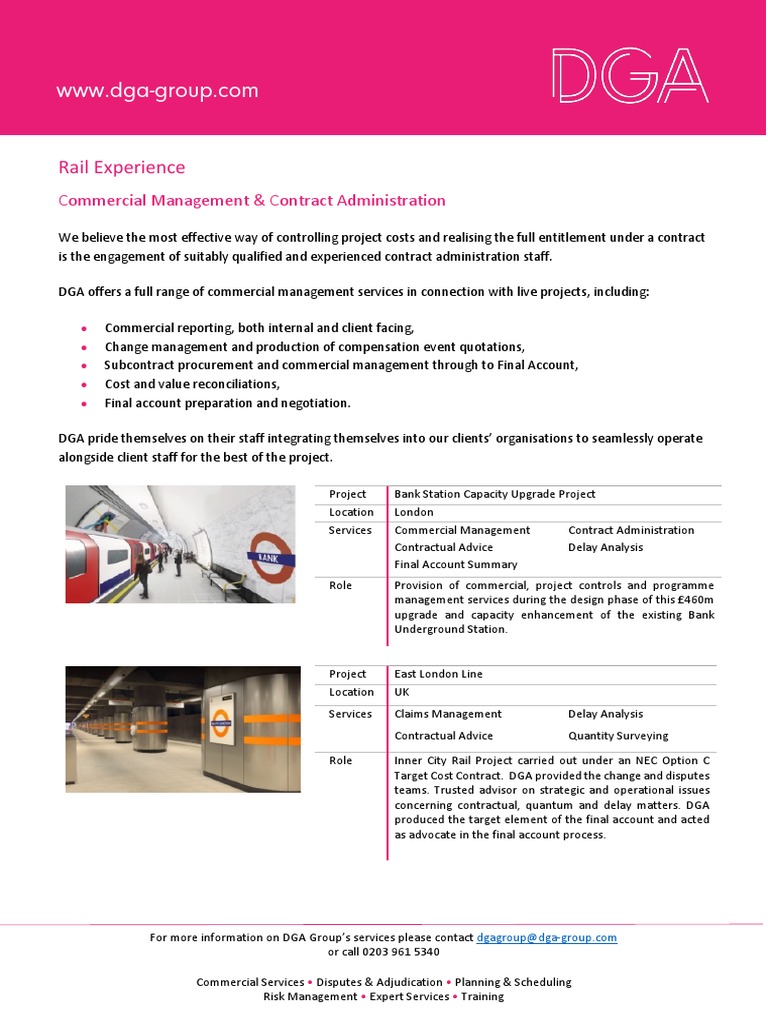 Dga Rail Commercial Services | PDF | Technology & Engineering