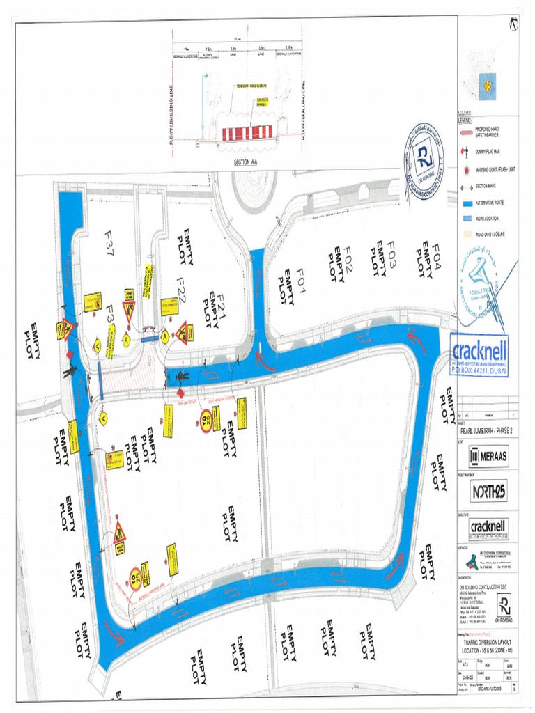 Traffic diversion drawings- with stamp-1 (2)-4 | PDF