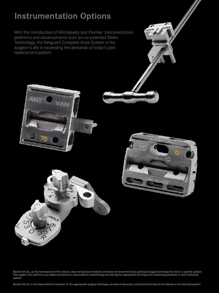 Vanguard System Summary | PDF | Musculoskeletal System | Surgery