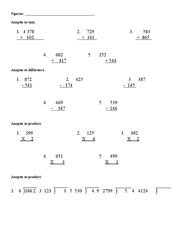 Numeracy Test | PDF