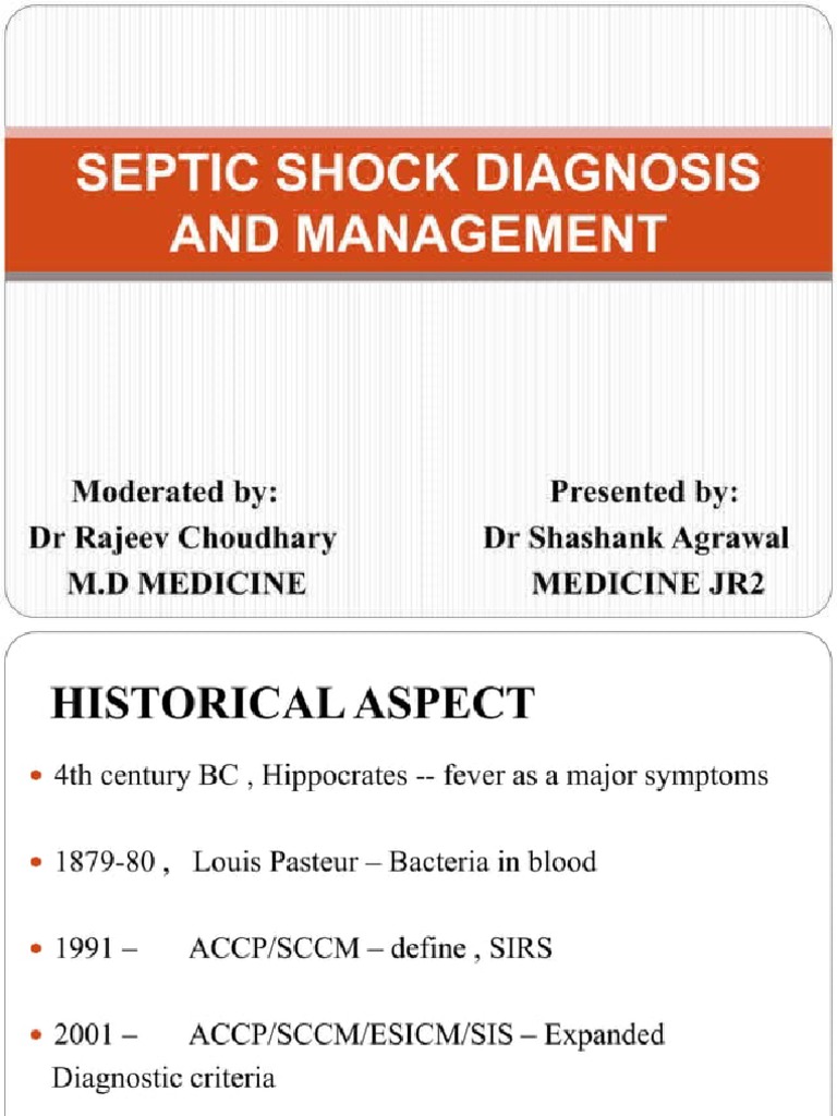Septic Shock Management 1 | PDF
