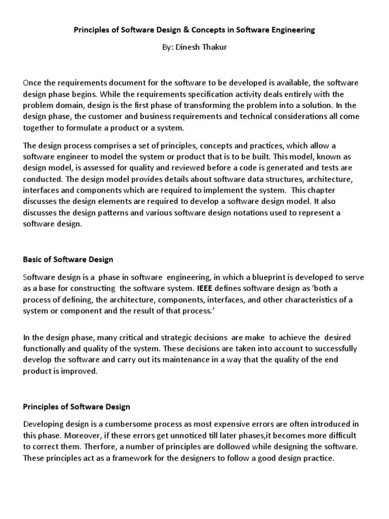 Design Principles Patterns | PDF | Abstraction (Computer Science) | Software Architecture
