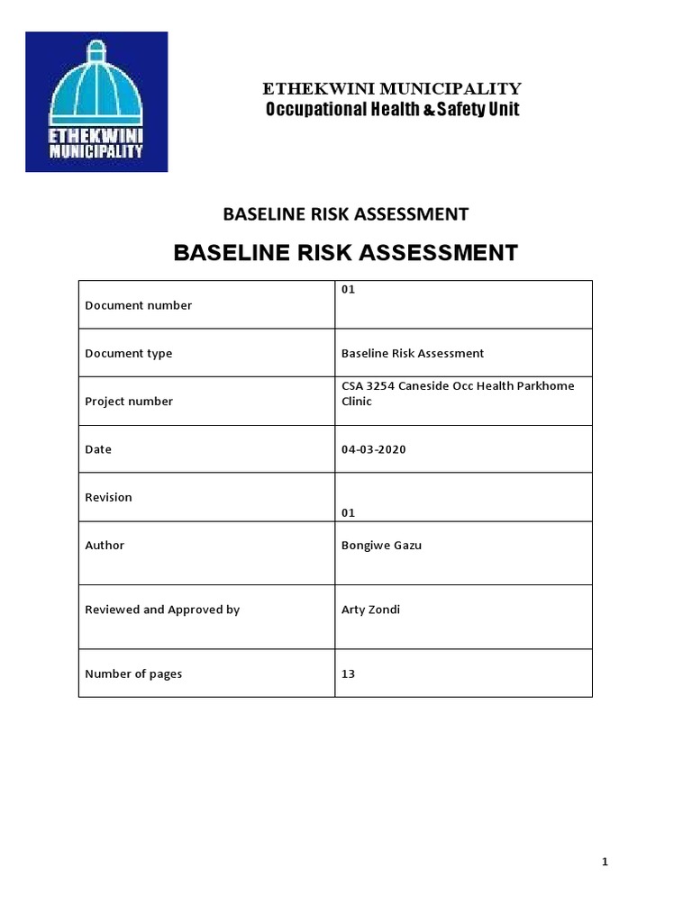 Basline Risk Assessments | PDF | Risk | Occupational Safety And Health