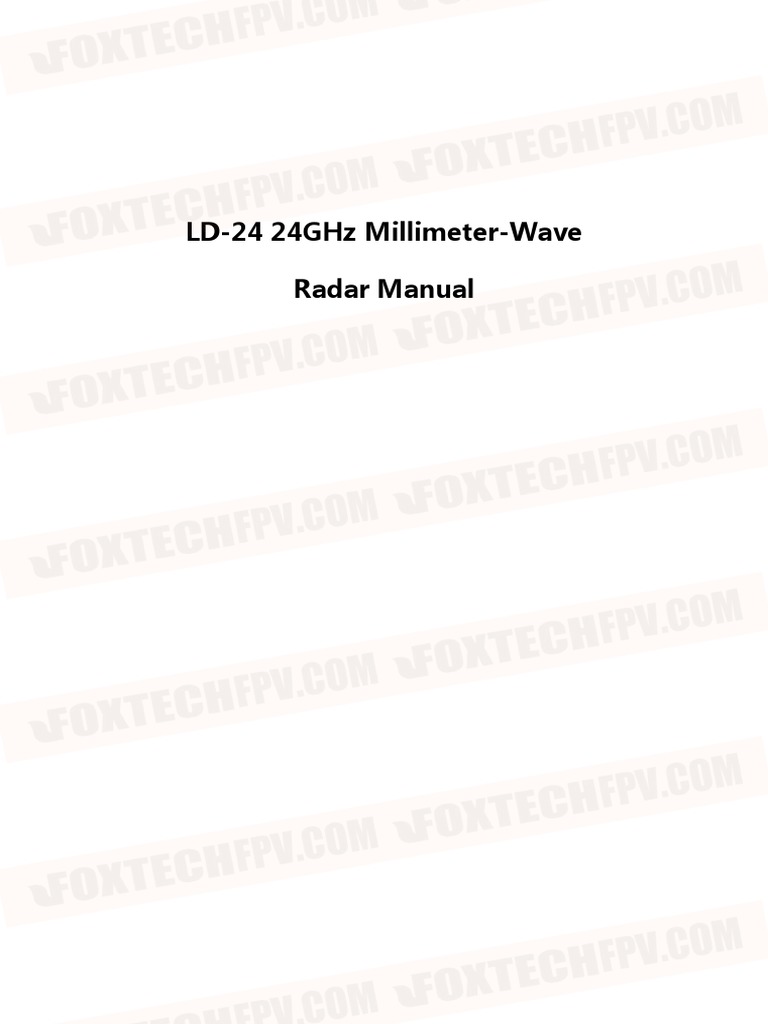 LD 24 Radar Manual 0927 | PDF | Radar | Unmanned Aerial Vehicle