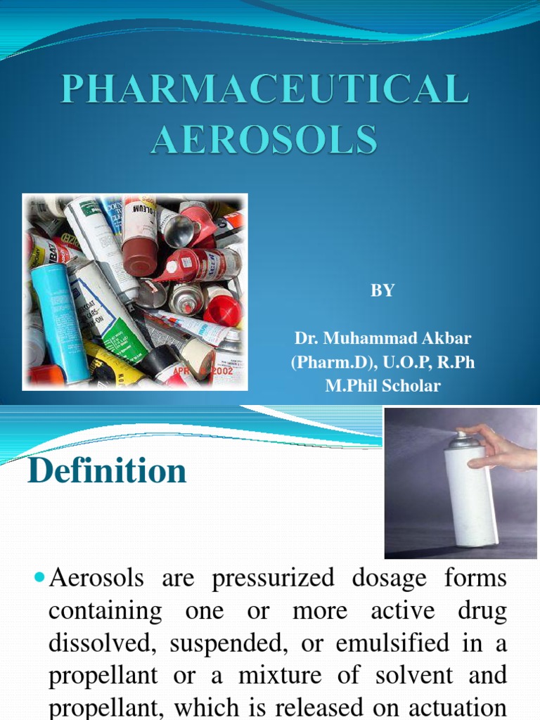 Pharmaceutical Aerosols | PDF | Aerosol | Chemical Substances