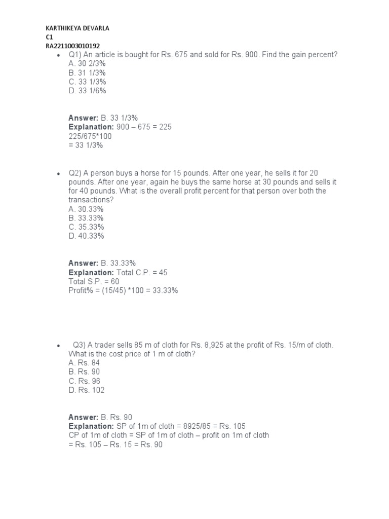 General Aptitude 2nd Assignment | PDF