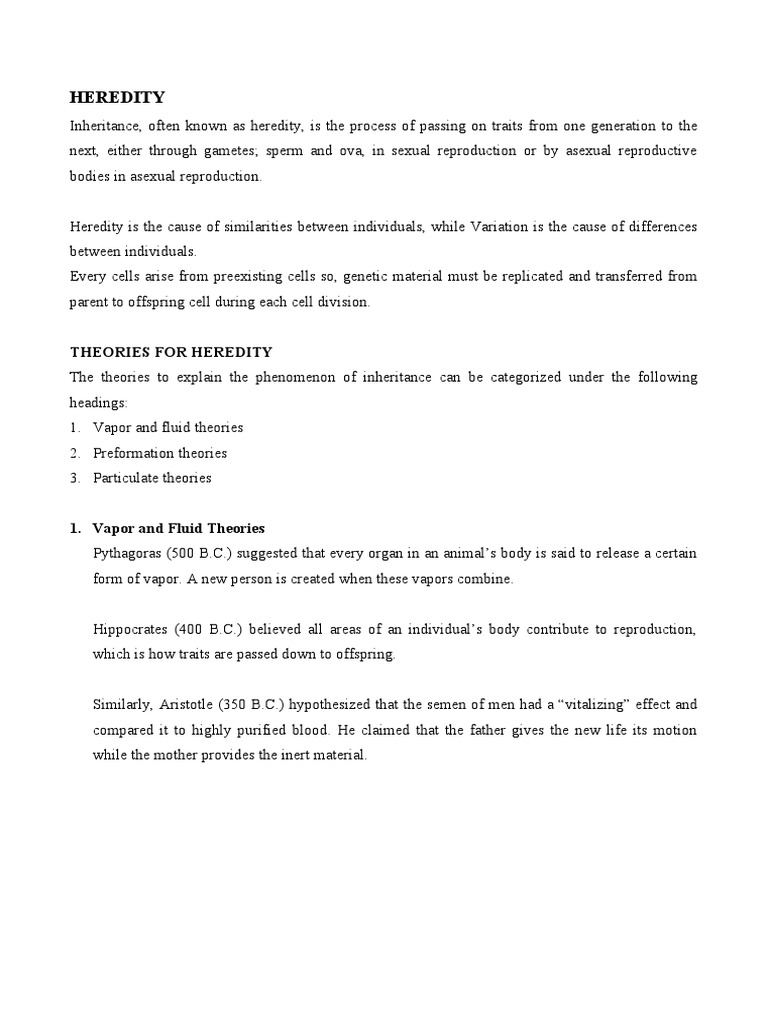 Heredity | PDF | Heredity | Gene