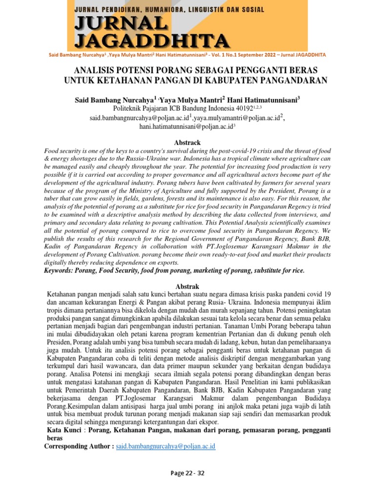 Jurnal Porang 1 | PDF | Technology & Engineering