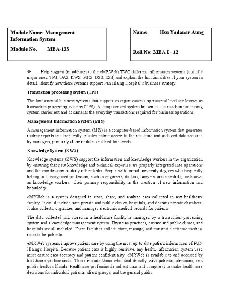 PUN Hlaing, Hsu Yadanar Aung | PDF | Medical Record | Patient