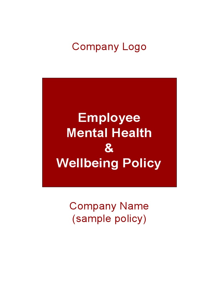 Employee Mental Health & Wellbeing Policy | PDF