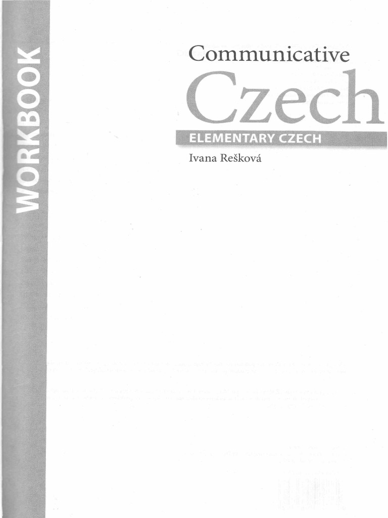 Communicative Czech Elementary Czech Workbook | PDF