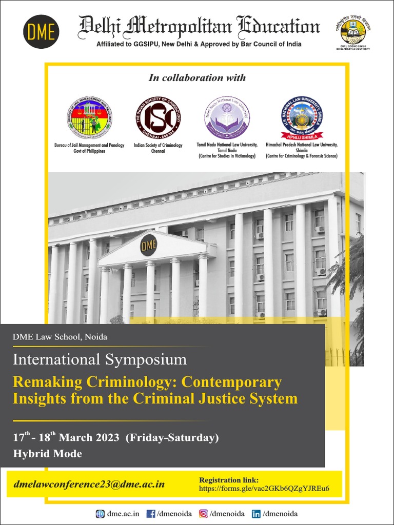 Brochure - INTERNATIONAL SYMPOSIUM - REMAKING CRIMINOLOGY ...