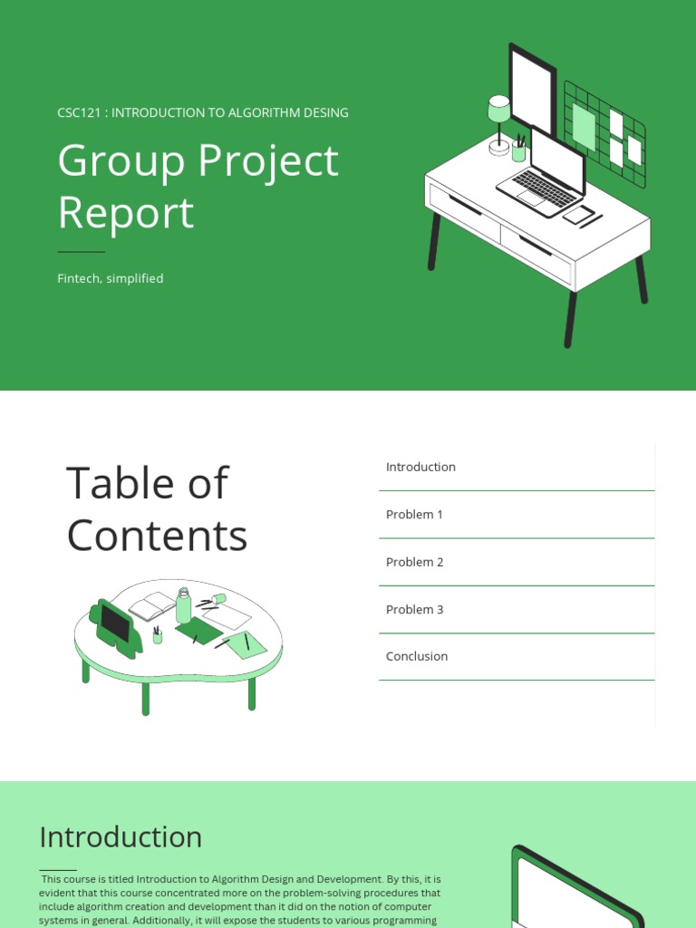 CSC121 Group Project: Algorithm Design | PDF | Algorithms | Computer ...