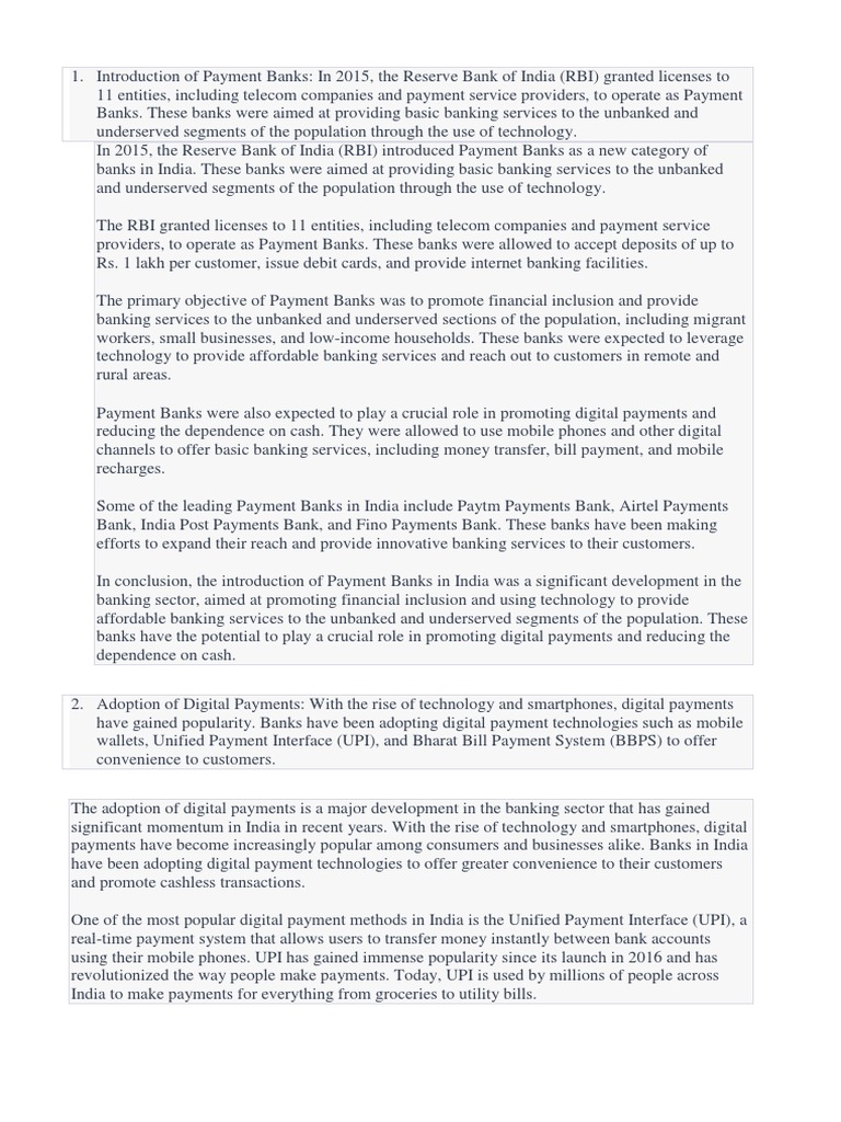 Assignment 1 Development in Banking Sector From 2010 Till 2023 | PDF | Basel Iii | Banks