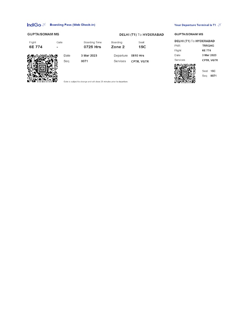 Boarding Pass | PDF