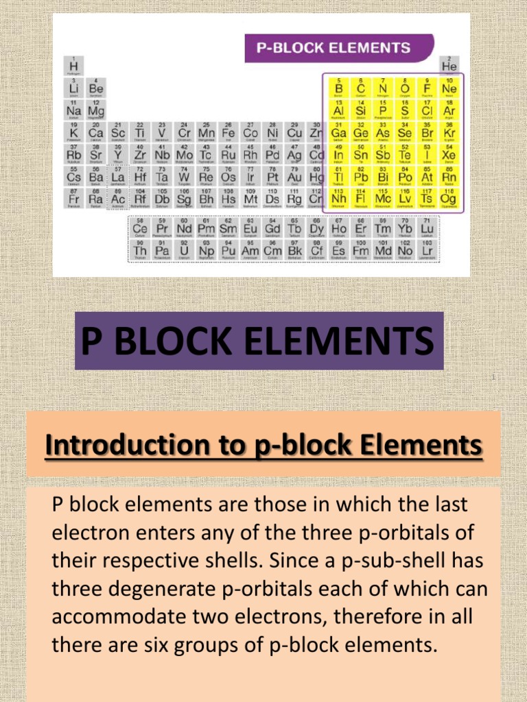 P Block Elements Group 15 | PDF | Nitrogen | Chemical Bond