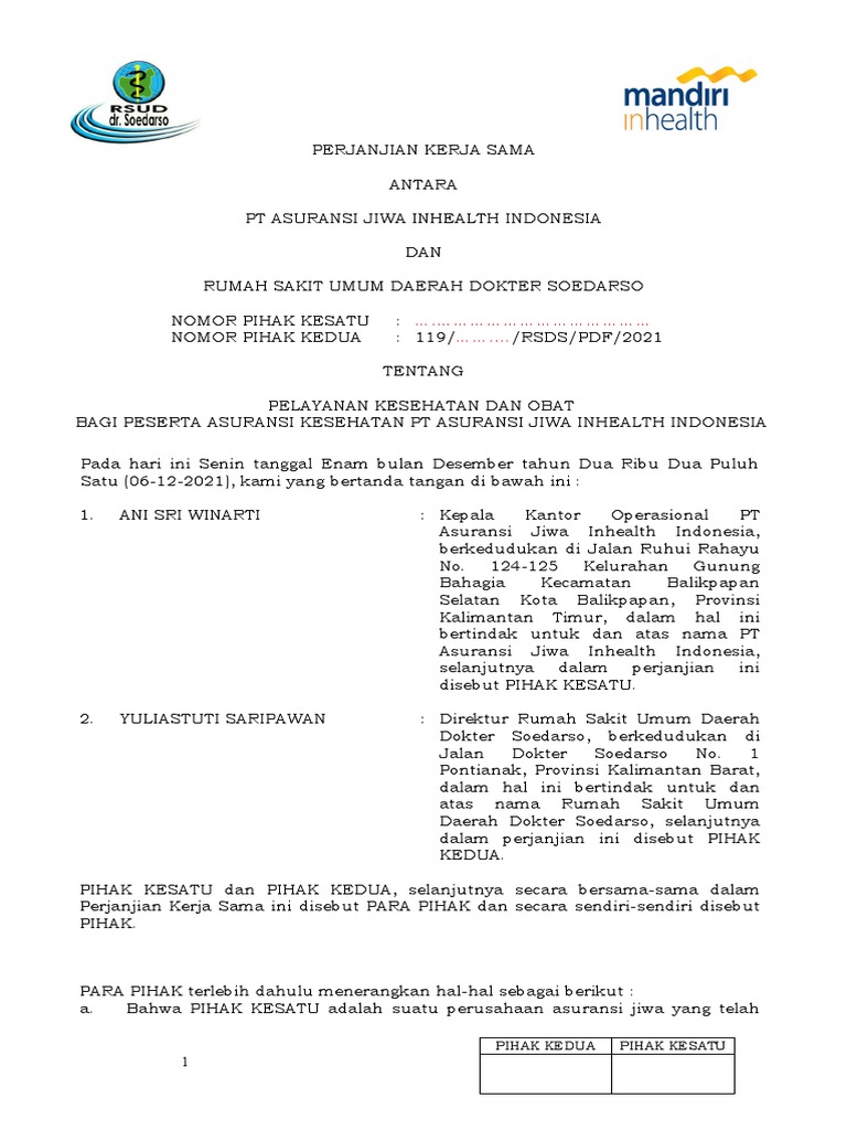 Pihak Kedua Pihak Kesatu | PDF