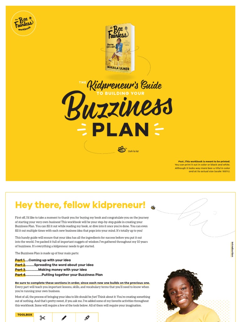 Kidpreneur Buzziness Plan | PDF | Marketing | Entrepreneurship