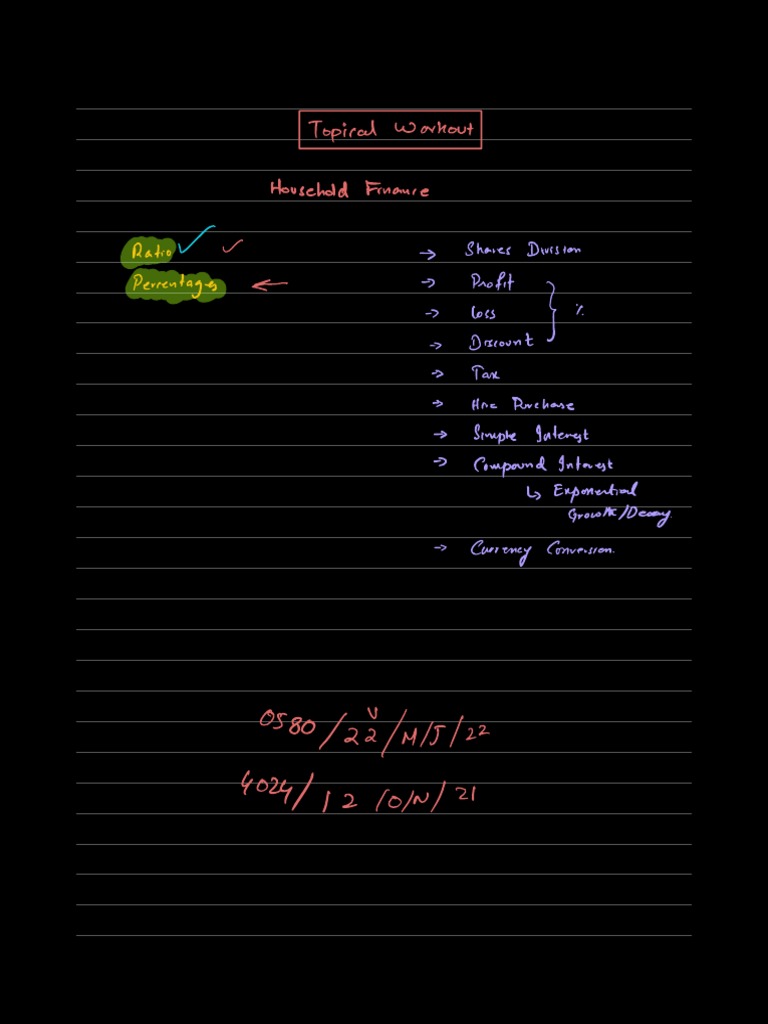Household Finance Notes | PDF | Money | Applied Mathematics
