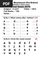 LKG EVS Work Sheet | PDF