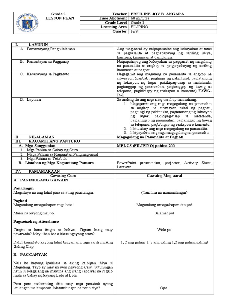 Lesson Plan HS | PDF