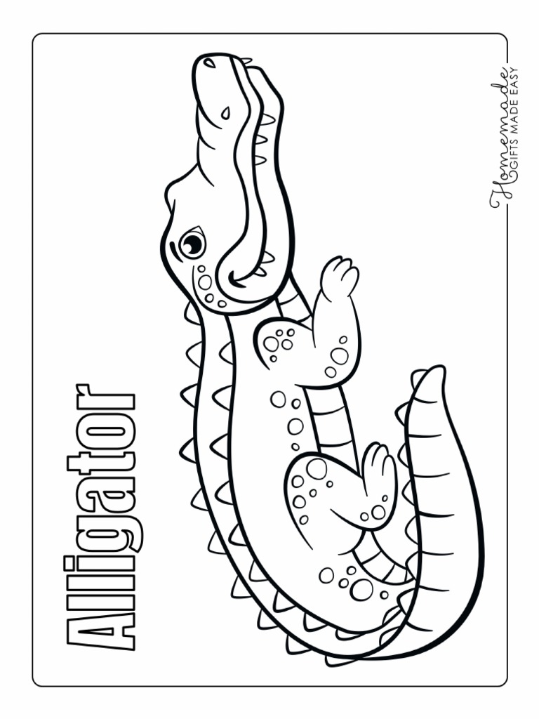 Animal Coloring Pages Alligator | PDF