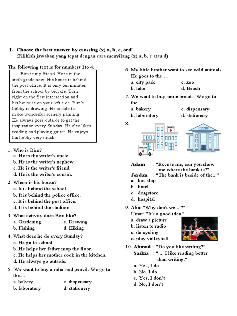 English Quiz: Multiple Choice Questions | PDF