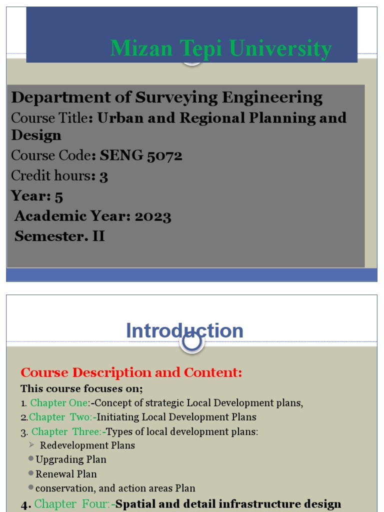 Mizan Tepi University: Department of Surveying Engineering | PDF ...