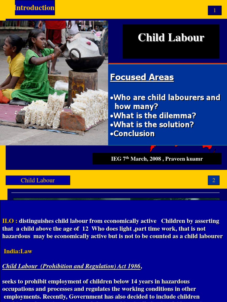 Child Labor PPT 1 | PDF | Child Labour | Labour Economics