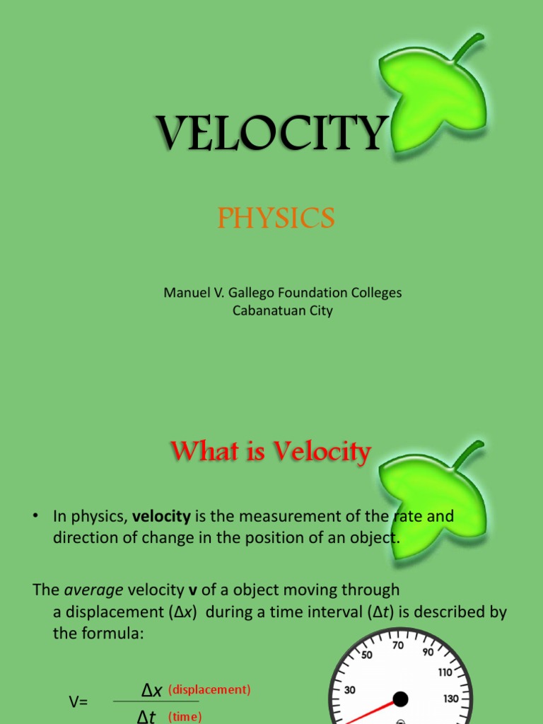 Velocity 1 | PDF | Social Science | Teaching Methods & Materials