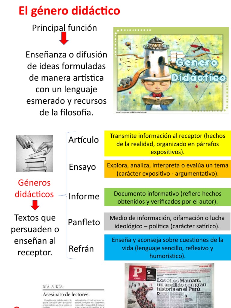 El Genero Didactico | PDF | Ensayos | Ciencia cognitiva