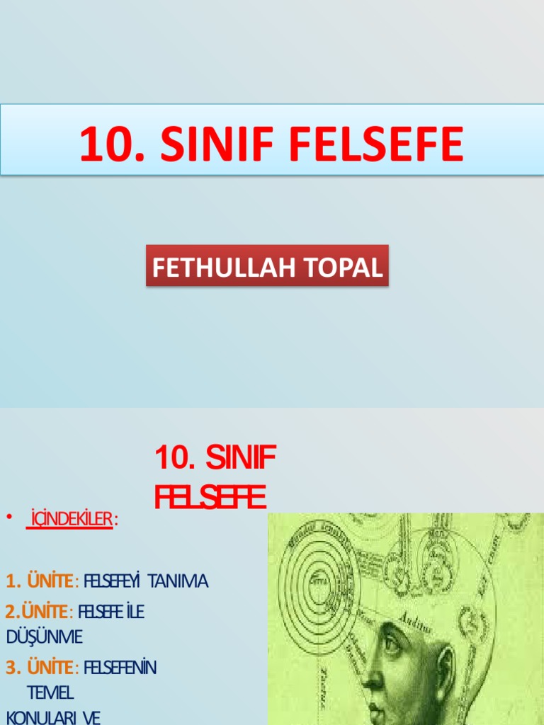 Sinif Felsefe Tum Konular Uniteler | PDF