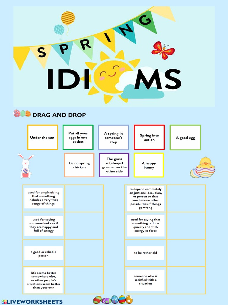 Easter idioms worksheet | PDF