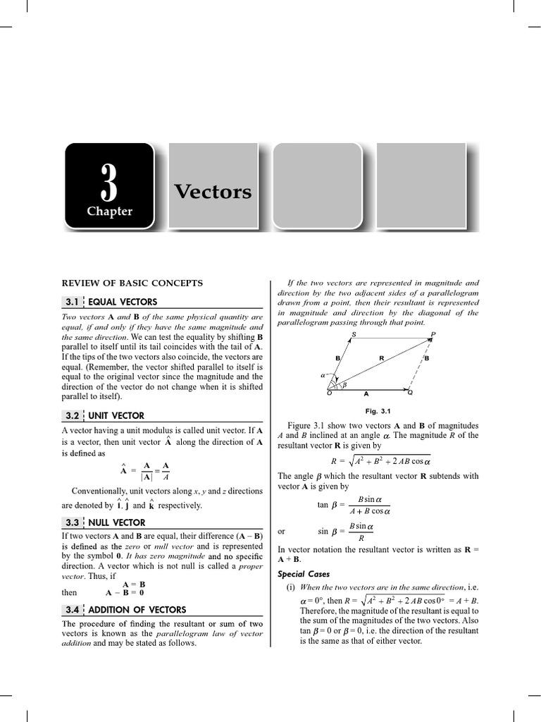 Adv Physics N K Bajaj KM Vectors | PDF | Euclidean Vector | Angle