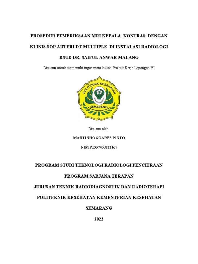 Prosedur MRI Kepala dengan Kontras | PDF