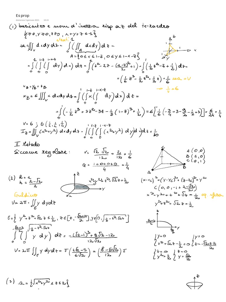 Integrali Tripli | PDF