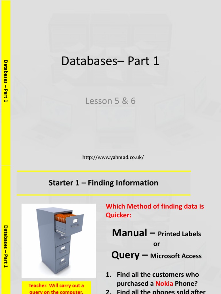 DATABASES Lesson 5 & 6 | PDF | Databases | Information Retrieval