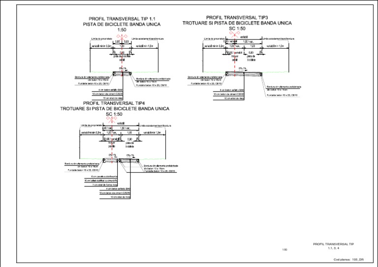 Profil Transversal Tip 1.1, 3, 4 | PDF