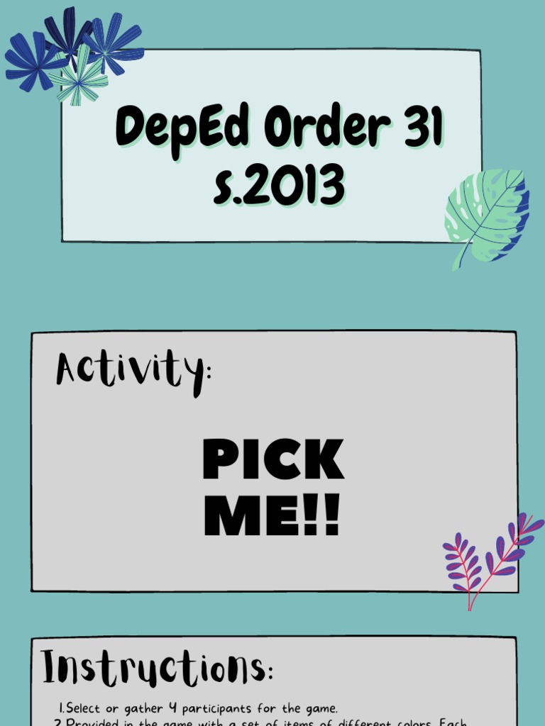 DepEd Order 31 s.2013 | PDF
