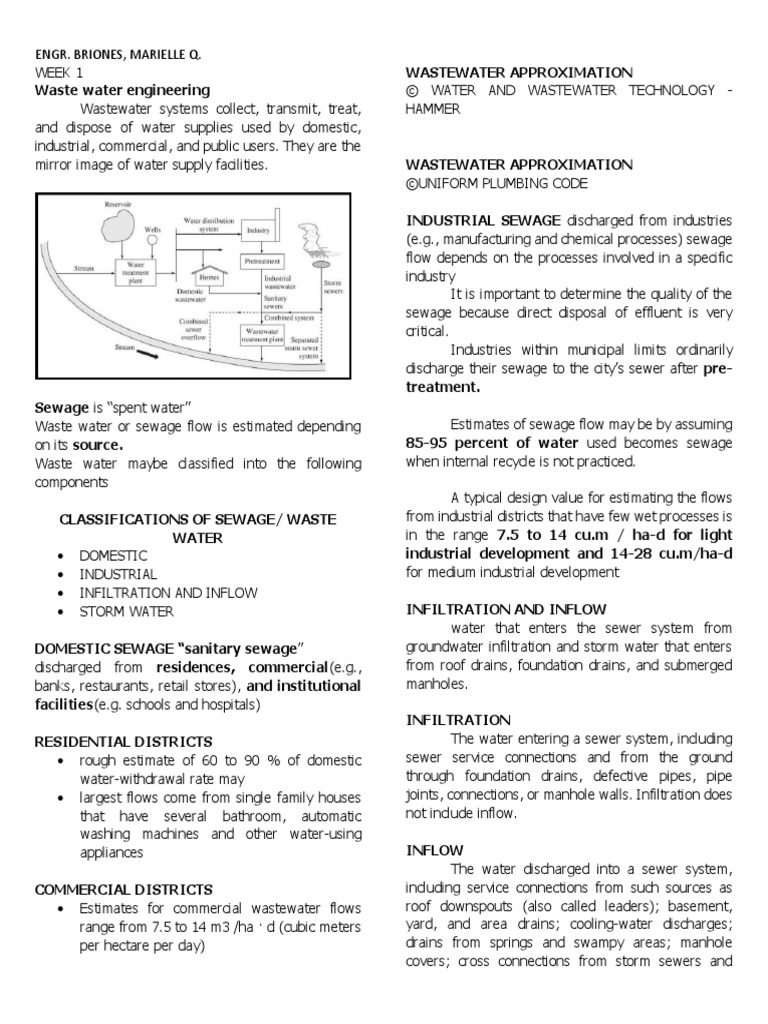 WEEK-1 and 2 SE-407 | PDF | Sanitary Sewer | Sewerage